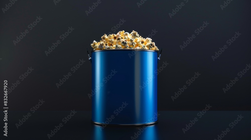popcorn, food, corn, snack, box, cinema, pop, isolated, white, movie ...