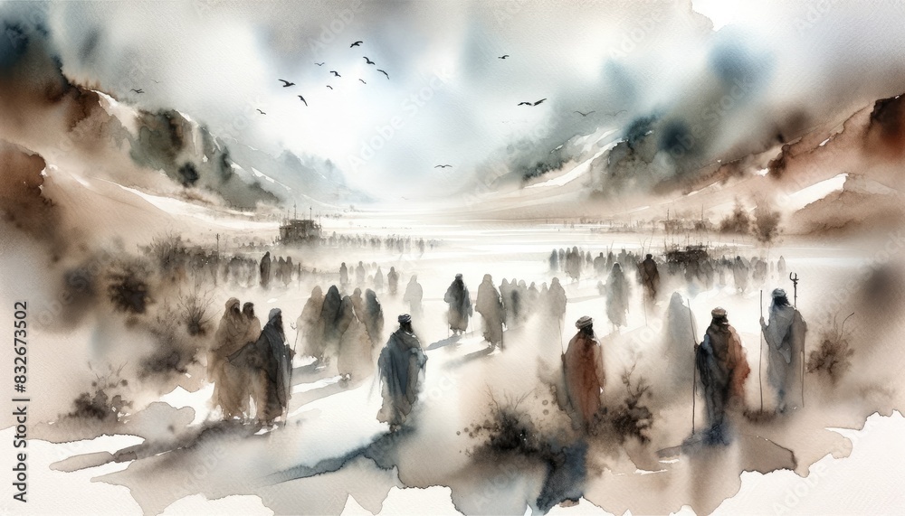The biblical story. And the Jews followed Moses to the Promised Land ...