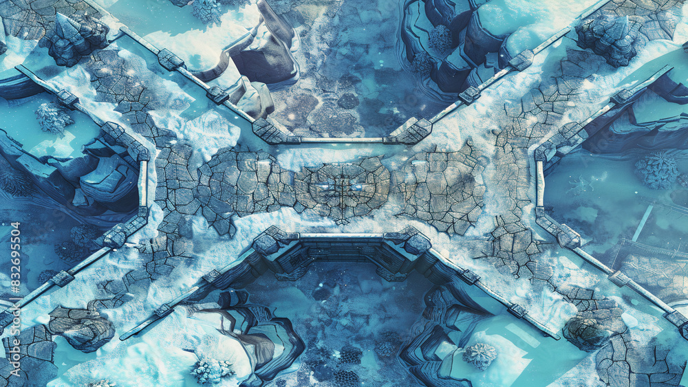 Winter Battlemap DnD,RPG Map for Dungeons and Dragons, Snowy Terrain ...