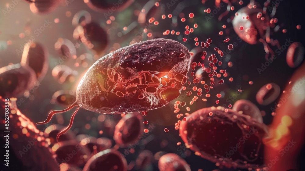 An animation depicting the replication process of the hepatitis virus ...