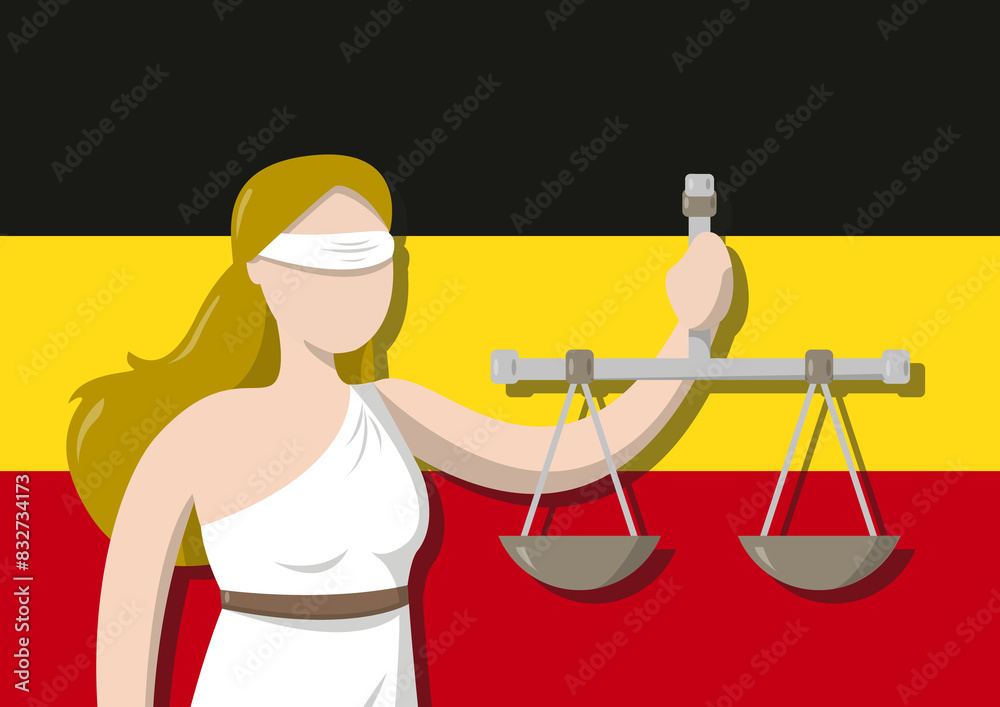 Justice in Germany, allegory of the german justice, lady of justice ...