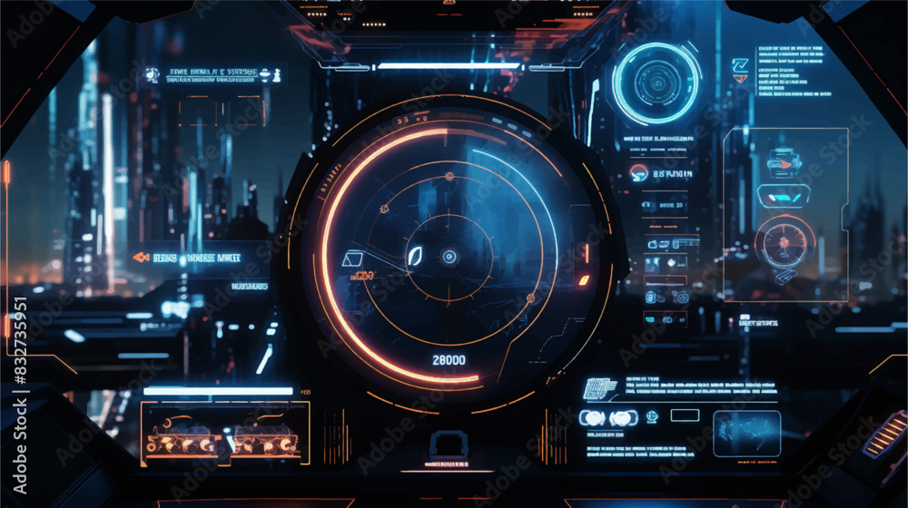 Abstract technology ui futuristic concept hud interface hologram ...