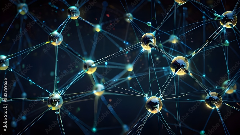 Futuristic Connections: Neural Networks Background, AI-generated image ...