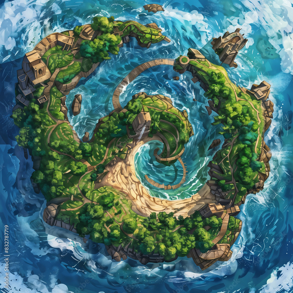 island Battlemap DnD,RPG Map for Dungeons and Dragons, Sea,game ...