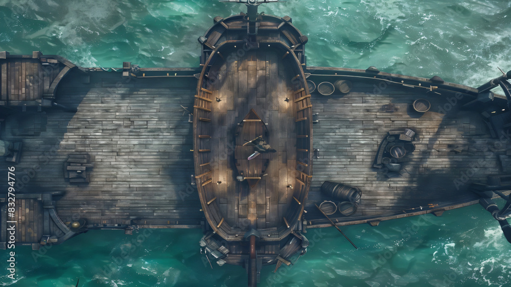 Sea Ship Battlemap DnD,RPG Map for Dungeons and Dragons, Sea Stock ...