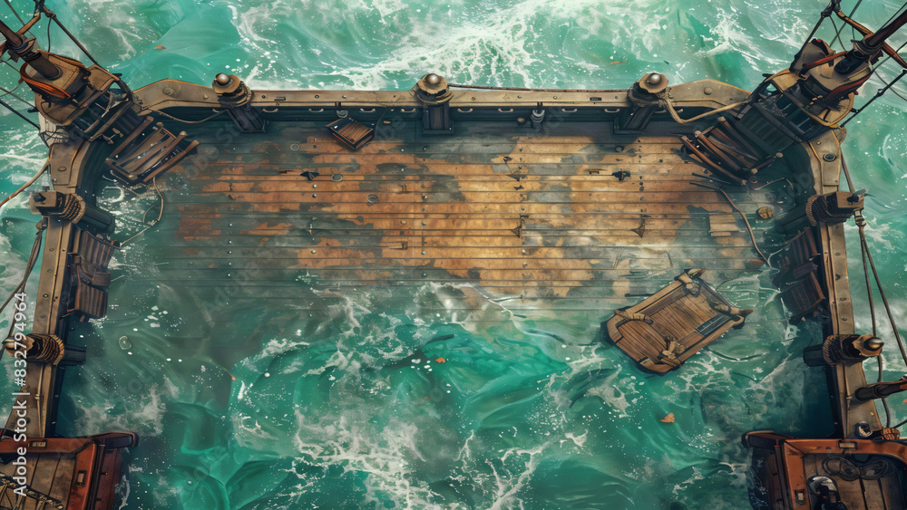 Sea Ship Battlemap DnD,RPG Map for Dungeons and Dragons, Sea Stock ...