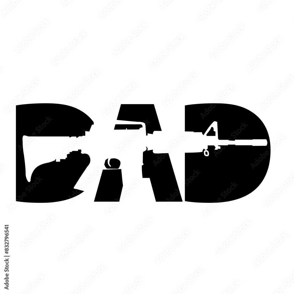 Dad svg png, Fathers day svg, Second Amendment Dad Rifle, dad gun svg ...