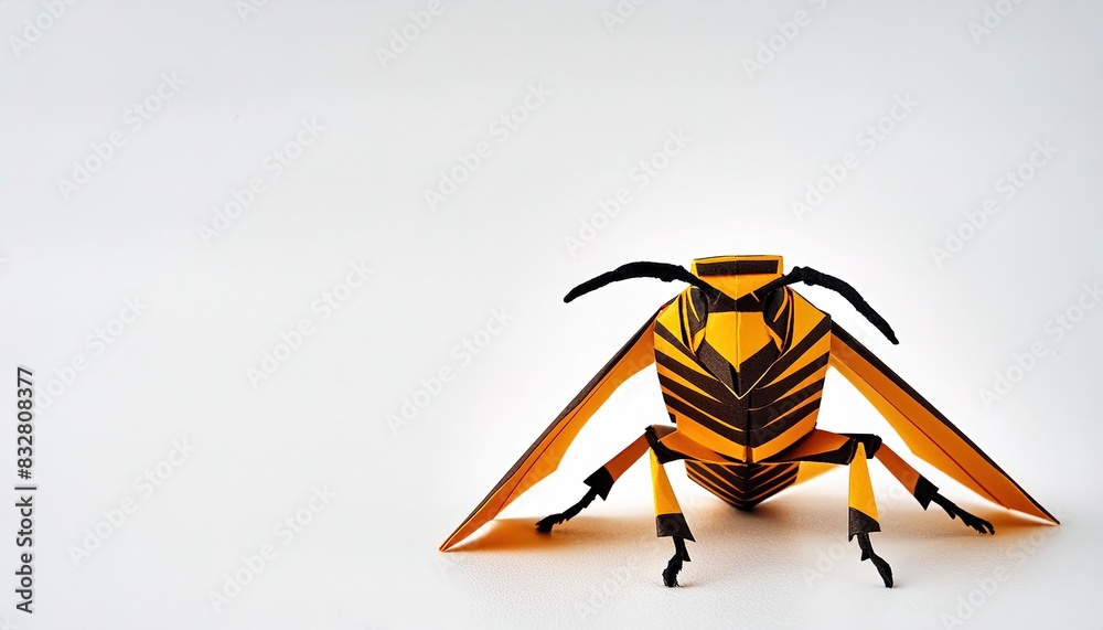 Animal concept origami isolated on white background of an Asian ...