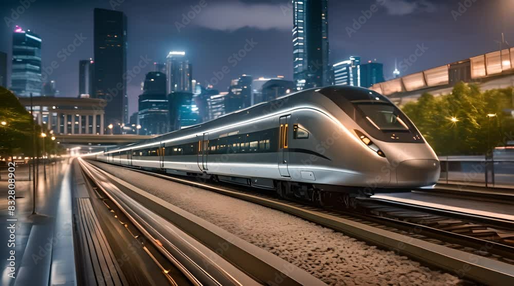 The high-speed train visualizes the seamless integration of maglev ...