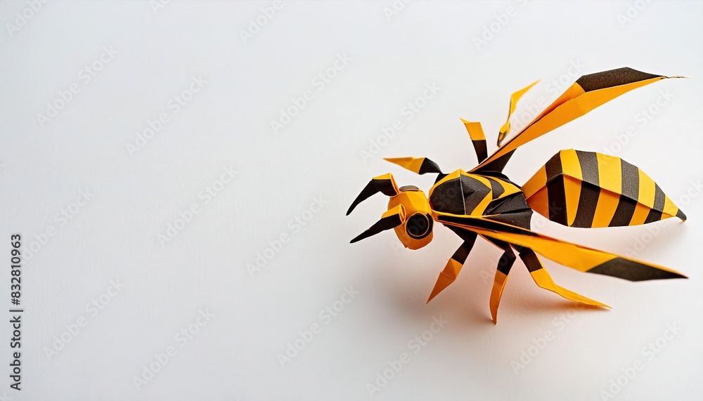 Animal concept origami isolated on white background of an Asian ...