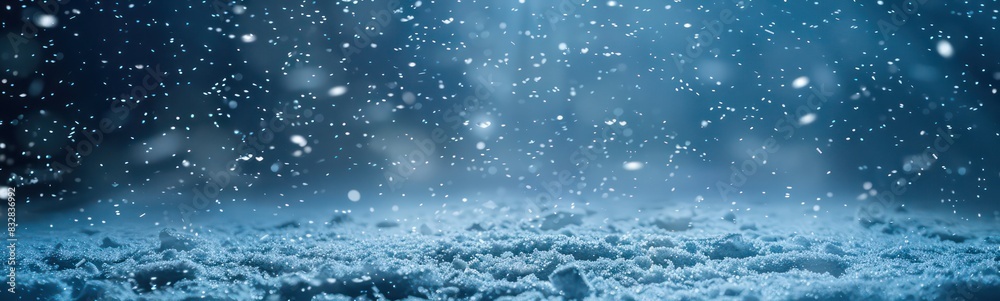 Beautiful ultrawide background image of light snowfall falling over of ...