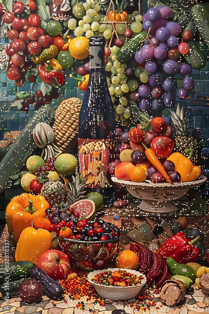 Pointillism Art, Against the backdrop of adversity, fermented food ...