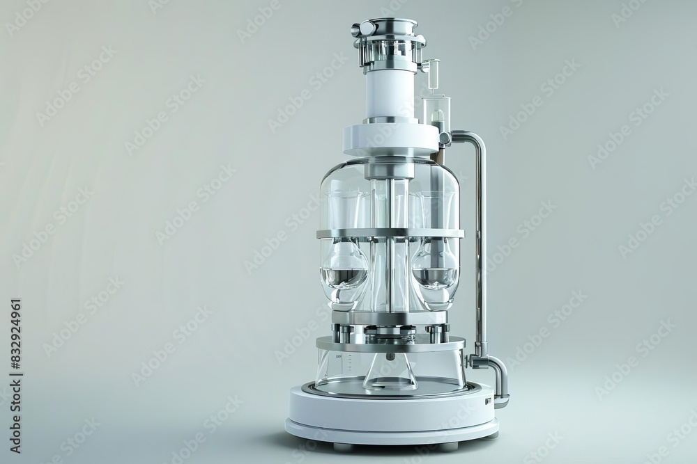 soxhlet extractor isolated on white background 3d chemical laboratory ...