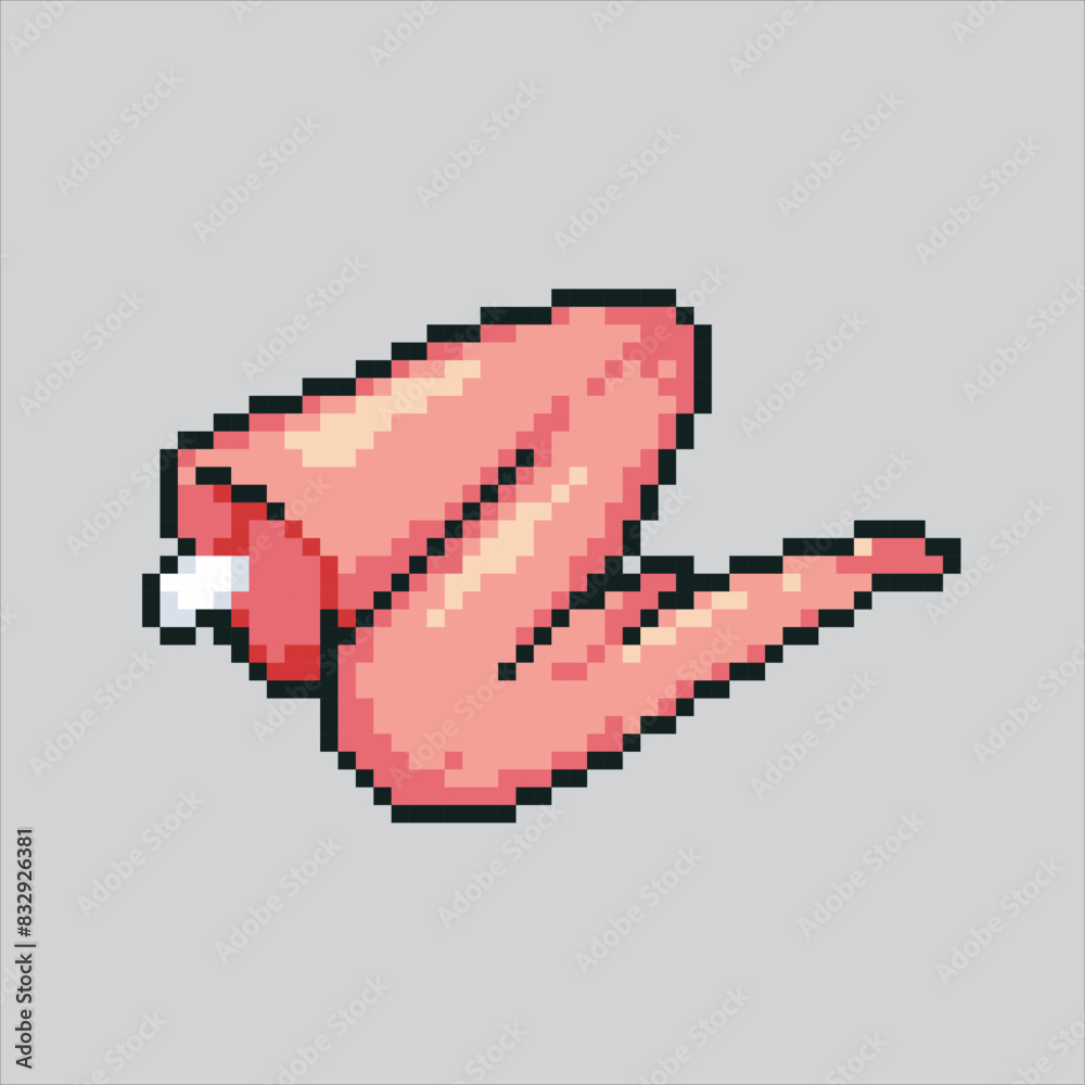 Pixel art illustration Chicken Meat. Pixelated Poultry. Poultry Chicken ...