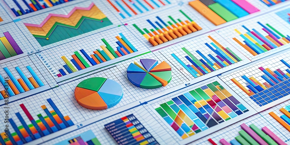 Pattern Description Data analysis and visualization with colorful ...