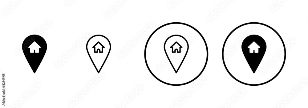 Address symbol icon vector isolated on white background . address icon ...