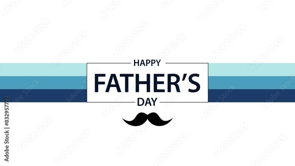 Happy father's day animated,Happy Fathers Day greeting card banner or ...