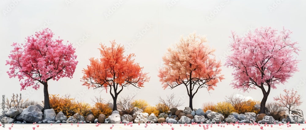 These isolated Palm and Flame trees from the Philippines are suitable ...
