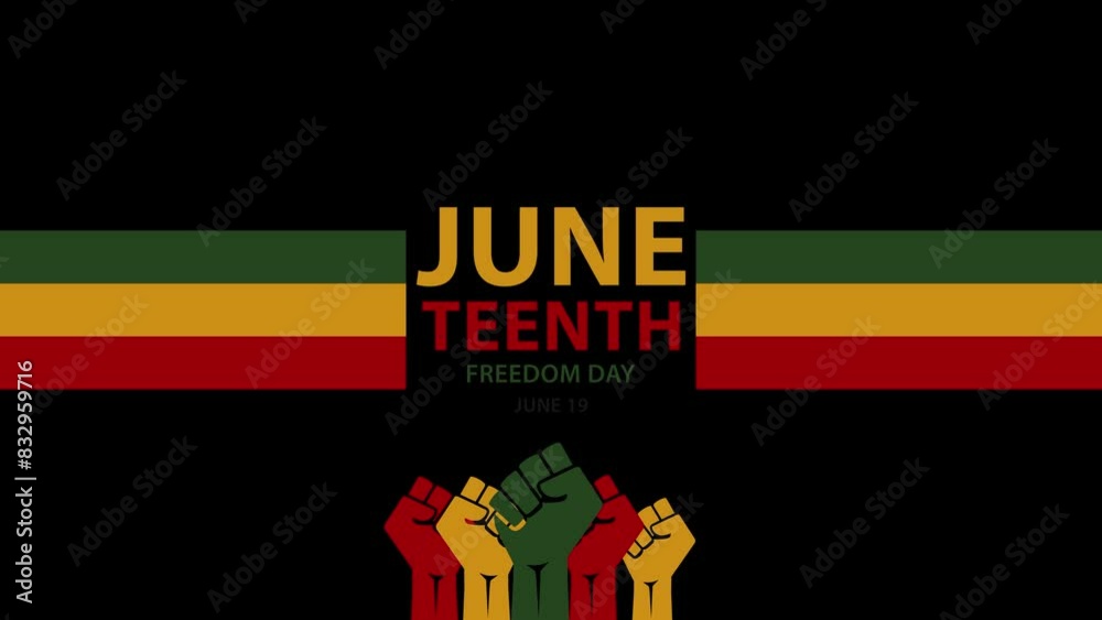 juneteenth freedom day animated,Celebrating Juneteenth on June 19 4k ...