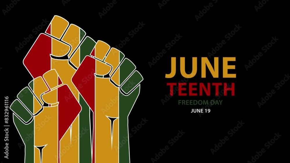 juneteenth freedom day animated,Celebrating Juneteenth on June 19 4k ...