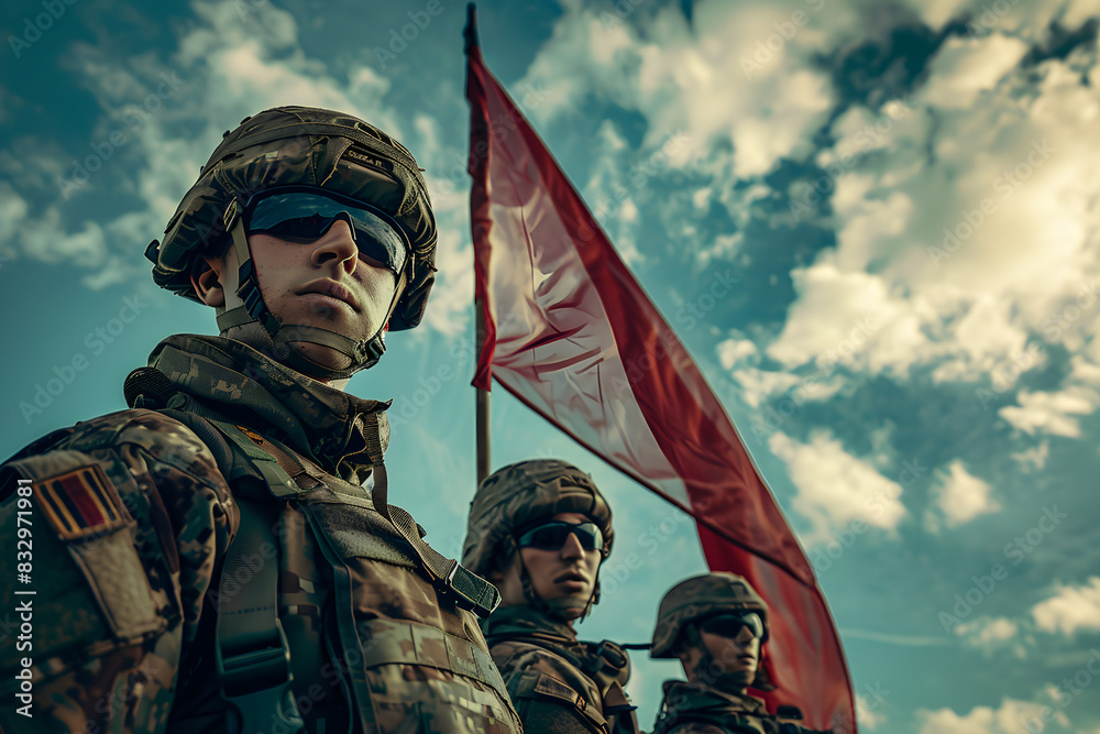 A powerful image of army force troop celebrating Armed Forces Flag Day ...