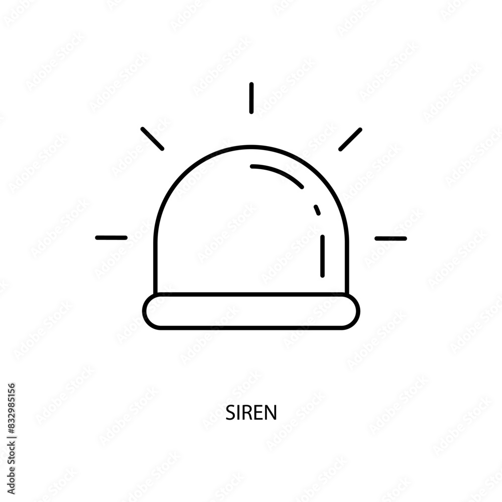 siren concept line icon. Simple element illustration. siren concept ...
