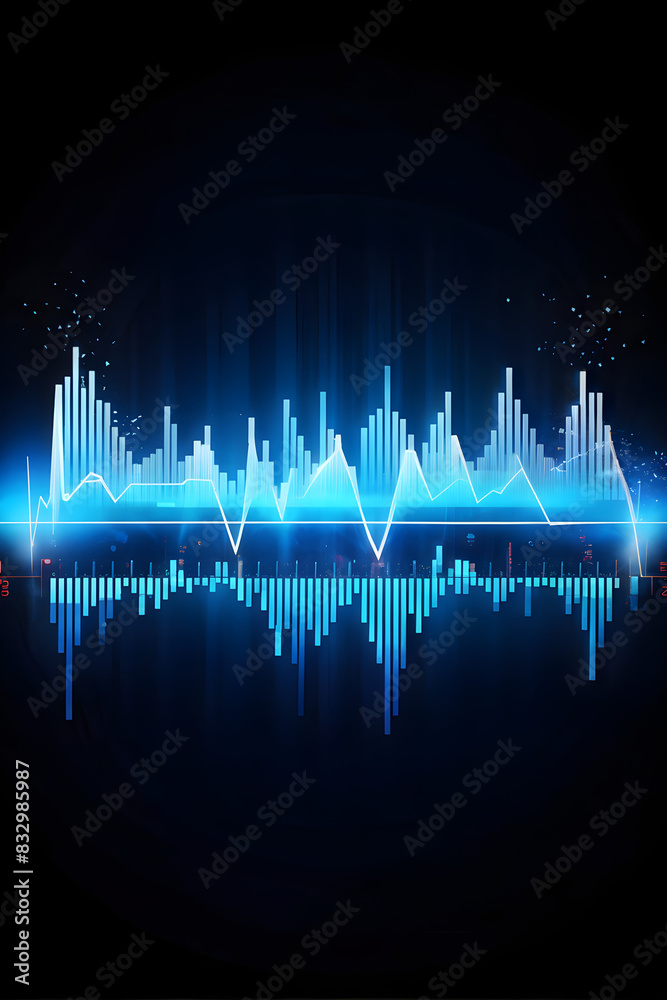 Abstract Digital EQ Equalizer. Sound Wave Design Element. Speaking ...