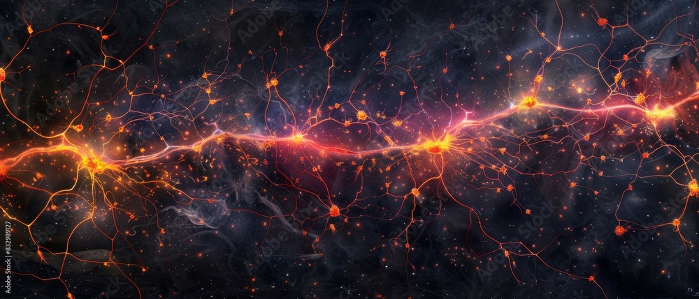 High-resolution image of brain neurons, depicting detailed neural ...