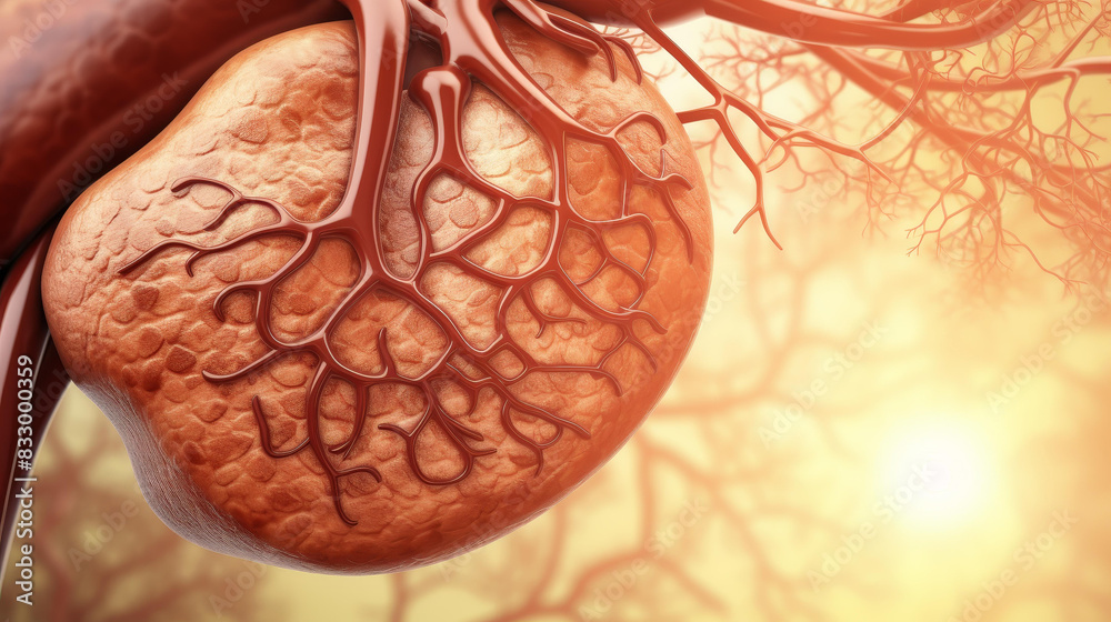 Explore the intricate design and detailed anatomy of the human liver ...