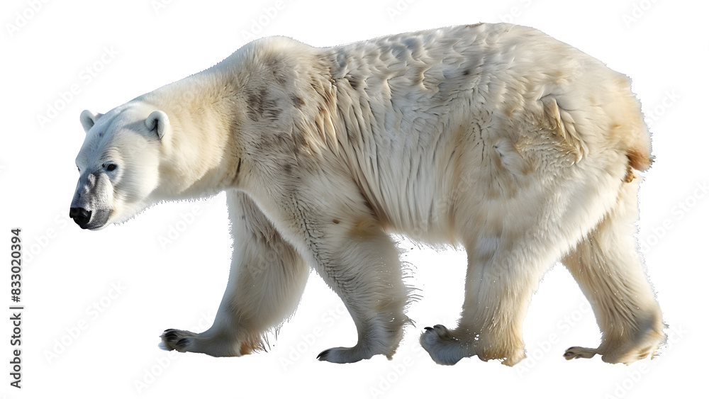 White polar bear isolated on a transparent background, PNG, Ai Stock ...
