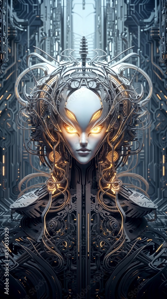 Artificial intelligence bionic cyber neural network of the future Stock ...