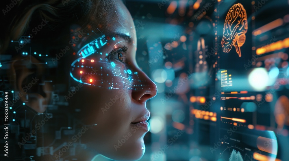 Brain signals are detected using radar screens, similar to facial ...