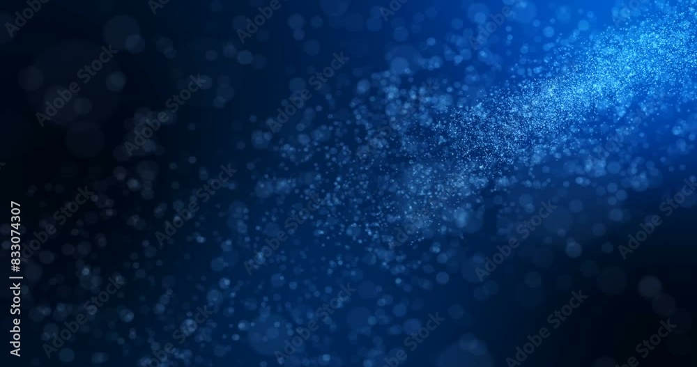 Animation motion background featuring light blue or white particles ...