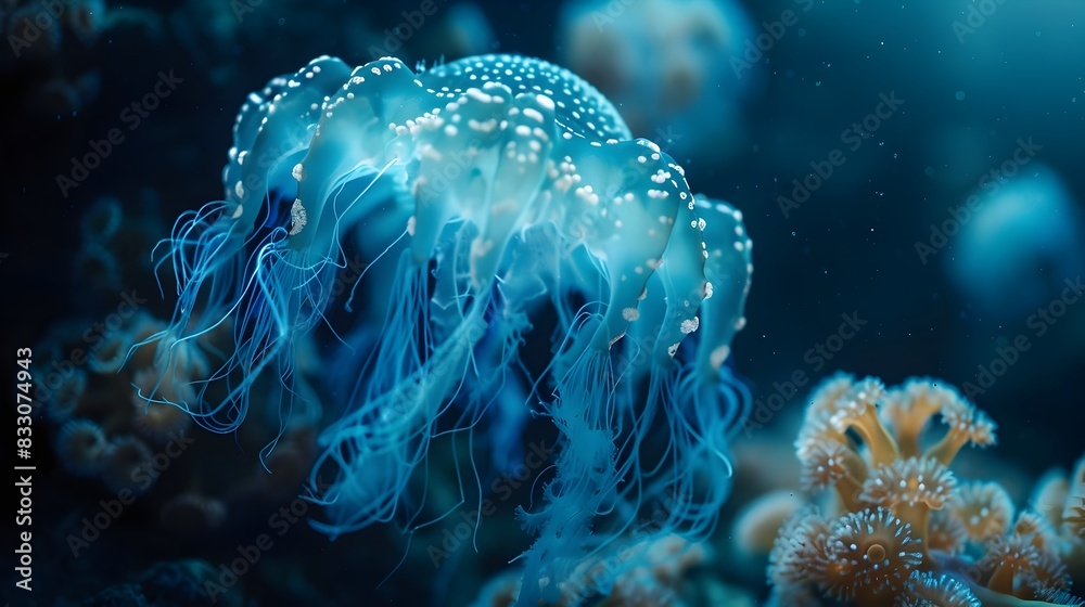 Mysterious Deep sea Creatures Glowing in the Dark Depths of the Ocean ...