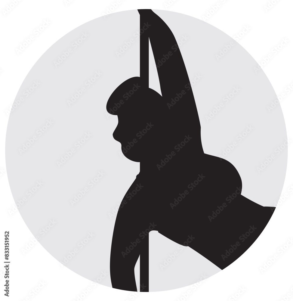 pole dancers avatar profile silhouette Stock Vector | Adobe Stock