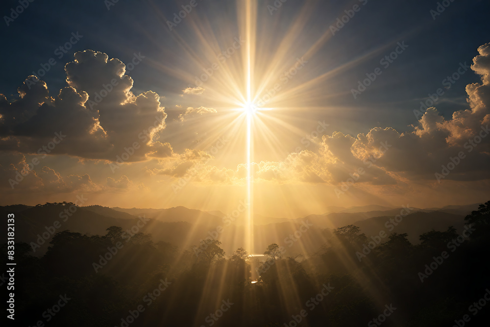 God light in heaven symbolizing divine presence, truth, spiritual ...