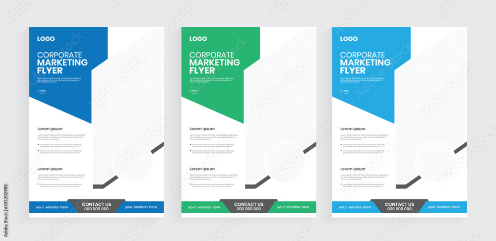 Corporate business advertising print flier, brand identity print ...