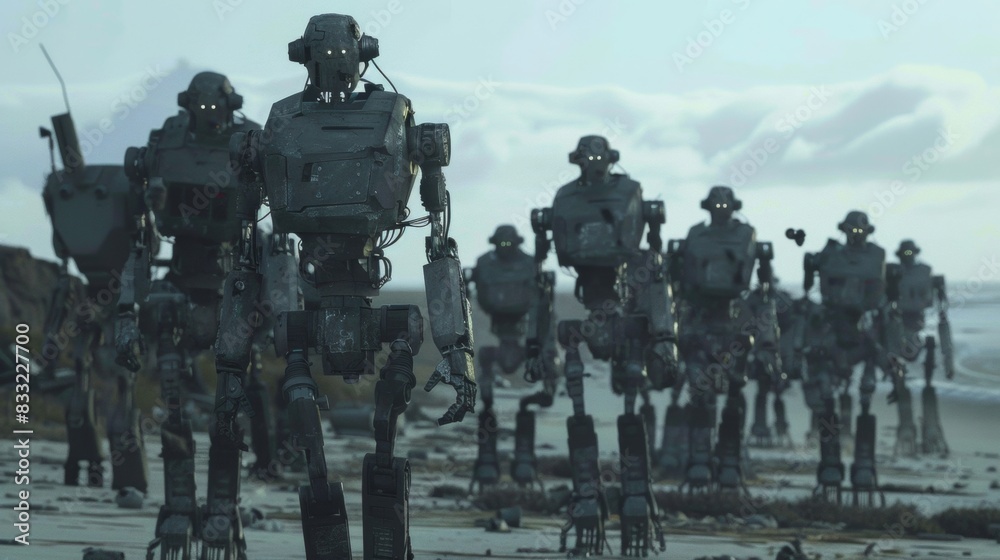 Various groups of robots work together to rebuild civilization from the ...