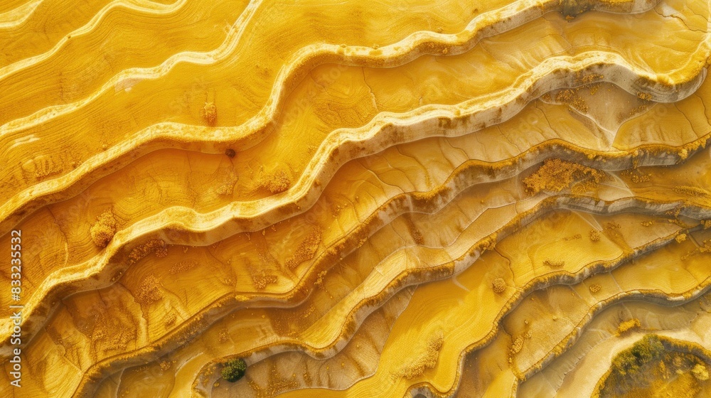 From above, the golden landscape resembled a masterpiece of abstract ...