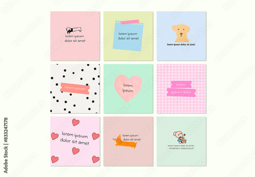 Cute Quote Template With Generated AI Stock Template | Adobe Stock
