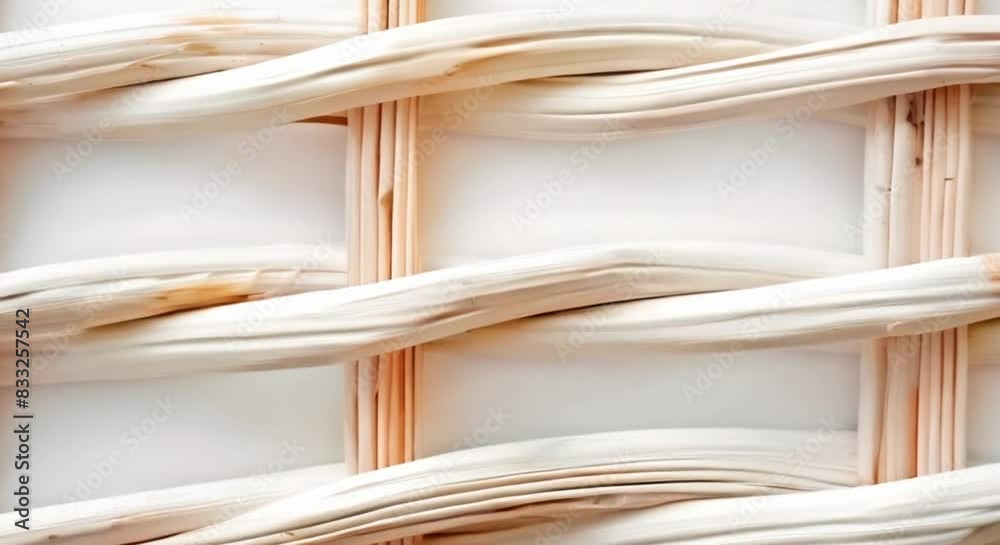 Nature-Inspired Rattan Woven Pattern on White Background for Decor or ...