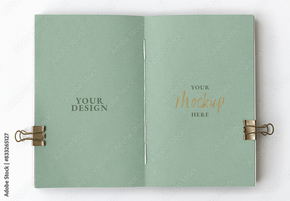 Open Book Pages Mockup Stock Template | Adobe Stock