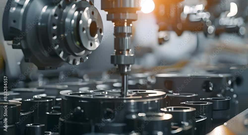 Measuring metal engine block part dimensions using multiaxis CMM probe ...