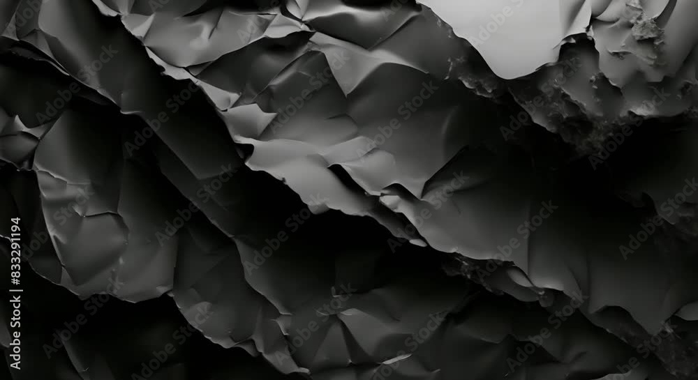 Texture of black paper with creases, wrinkles, and matte finish ...