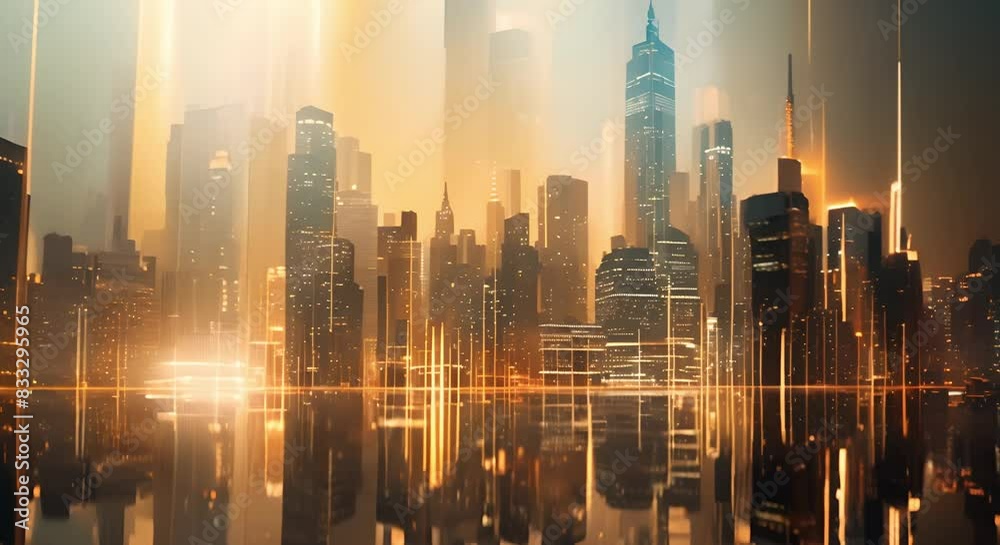 Creating a Virtual k Cityscape Collage with Looping Lights Overlay for ...