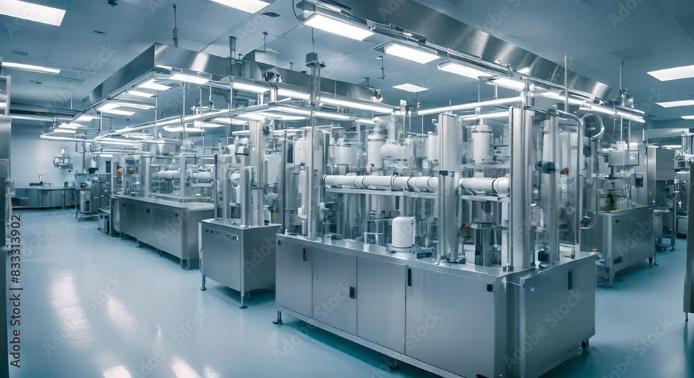 Biopharmaceutical manufacturing process room with bioreactor Stock ...