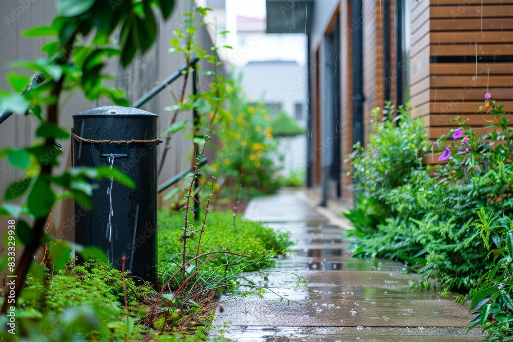 Professional Photography of a rainwater harvesting system installed on ...