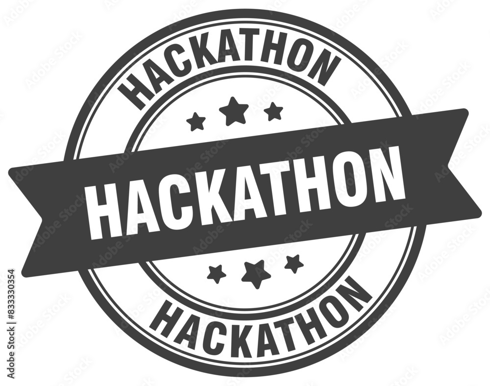 hackathon stamp. hackathon label on transparent background. round sign ...
