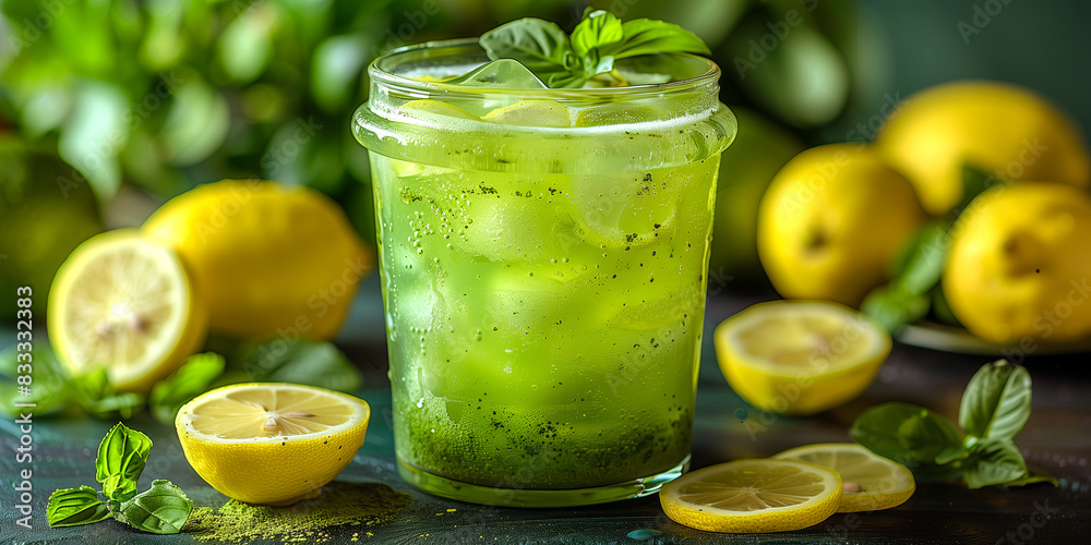 Matcha Lemonade: zesty and vibrant drink made of freshly squeezed lemon ...