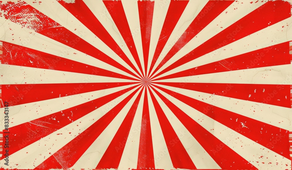 Red and cream retro circus background with sunburst rays vector ...